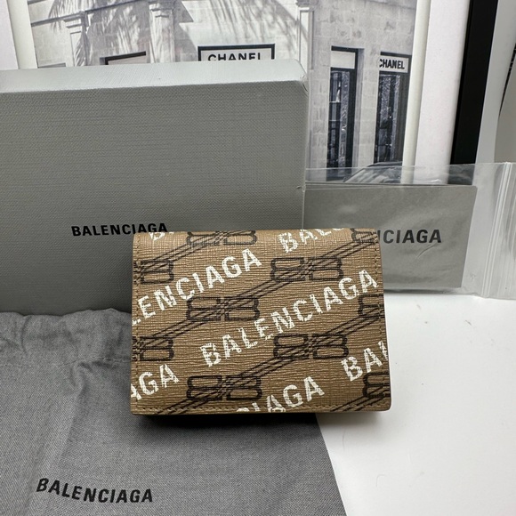 Balenciaga | Bags | New Balenciaga Bb Monogram Trifold Wallet | Poshmark